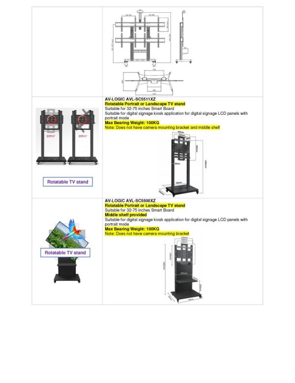AVLOGIC AV Cart and TV Stand Catalogue – AV-Logic