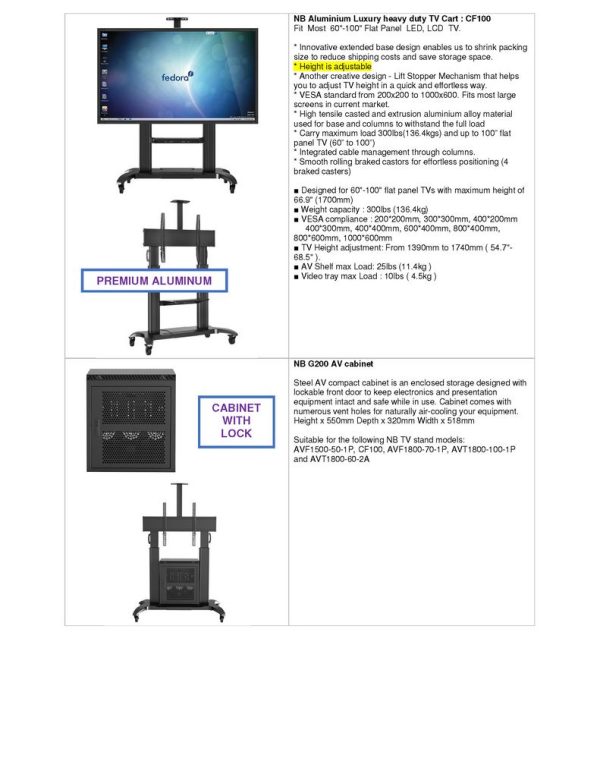 AVLOGIC AV Cart and TV Stand Catalogue – AV-Logic