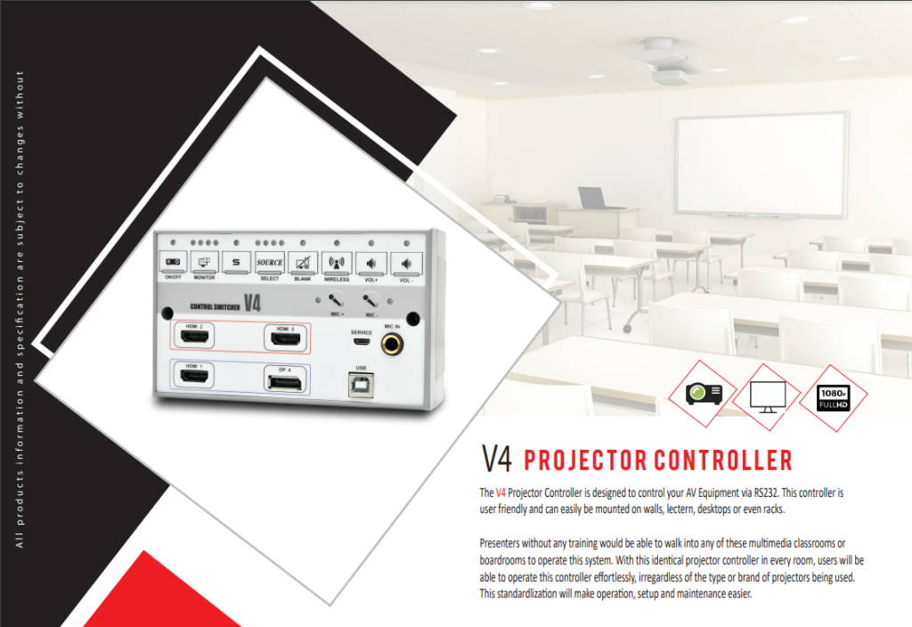 Model V4 Projector Multimedia Controller – AV-Logic