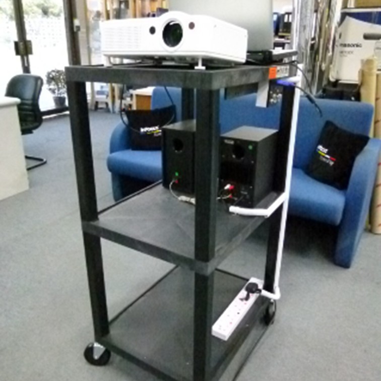 CUSTOM MULTI-MEDIA HDMI PROJECTOR CART – AV-Logic